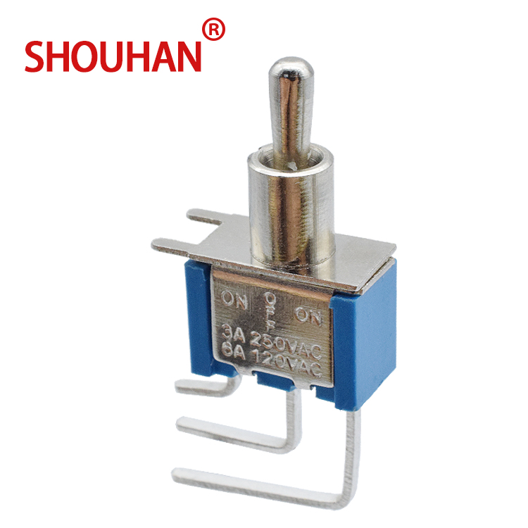 Best Self-Recovery Toggle switch 90 degree 3 bent pin ON-OFF-ON 3A ...