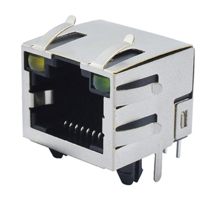 Best RJ45 with LED light PCB modular jack computer component 8 pin ...