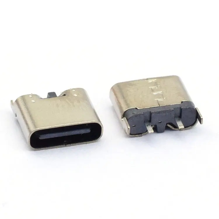 Best 2 pin usb type c jack connector female socket vertical plug fast ...