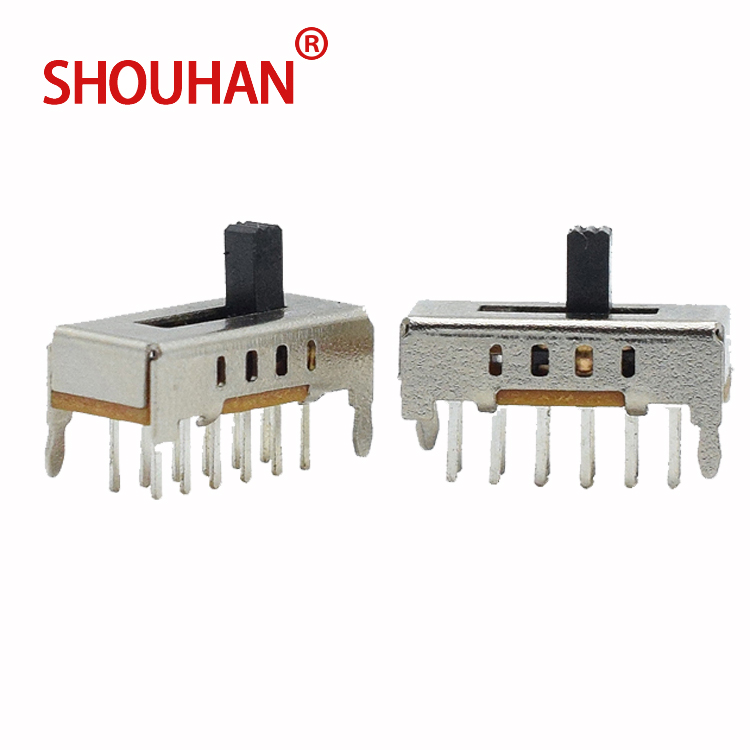 Best SS24D02 DIP 12 pin four positions Vertical slide switch 2p4t slide switch Manufacturer and ...