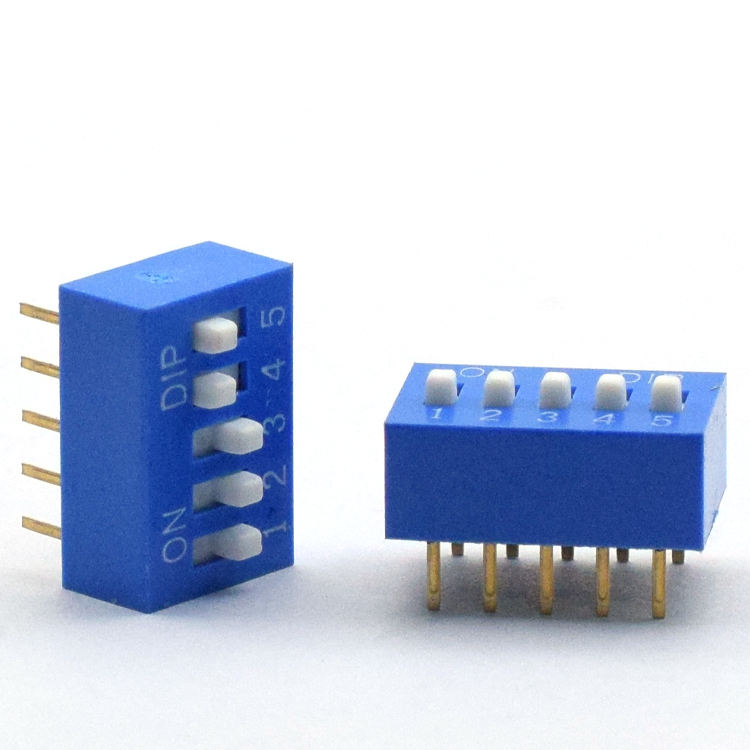 Best 1.27/2.54mm pitch DS series DIP switch Red Blue Black 1/2/3/4/5/6 ...