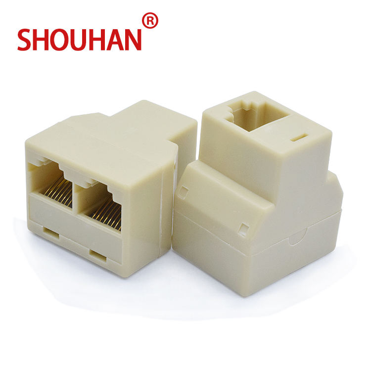 Best Modular jack RJ45 1 to 2 Splitter Network Ethernet Switcher ...